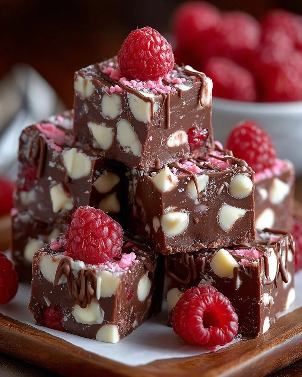 5 Minute Dark Chocolate Raspberry Fudge