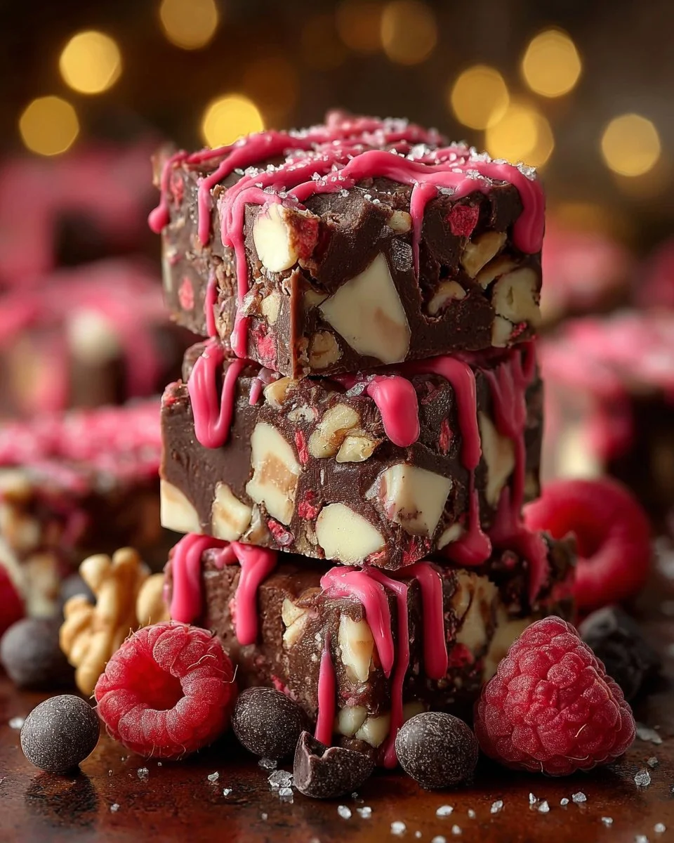 5 Minute Dark Chocolate Raspberry Fudge