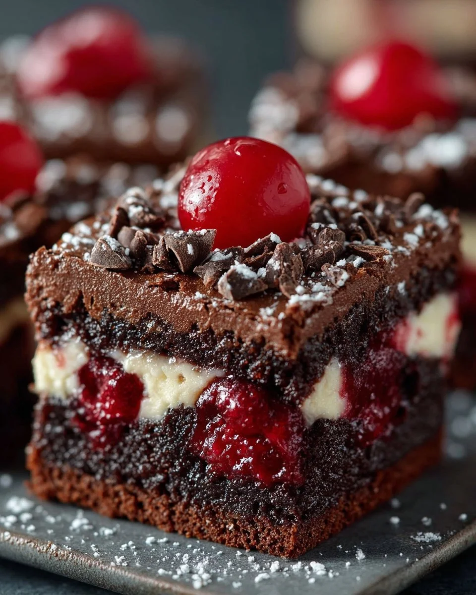 Cherry Brownie Dream Bars