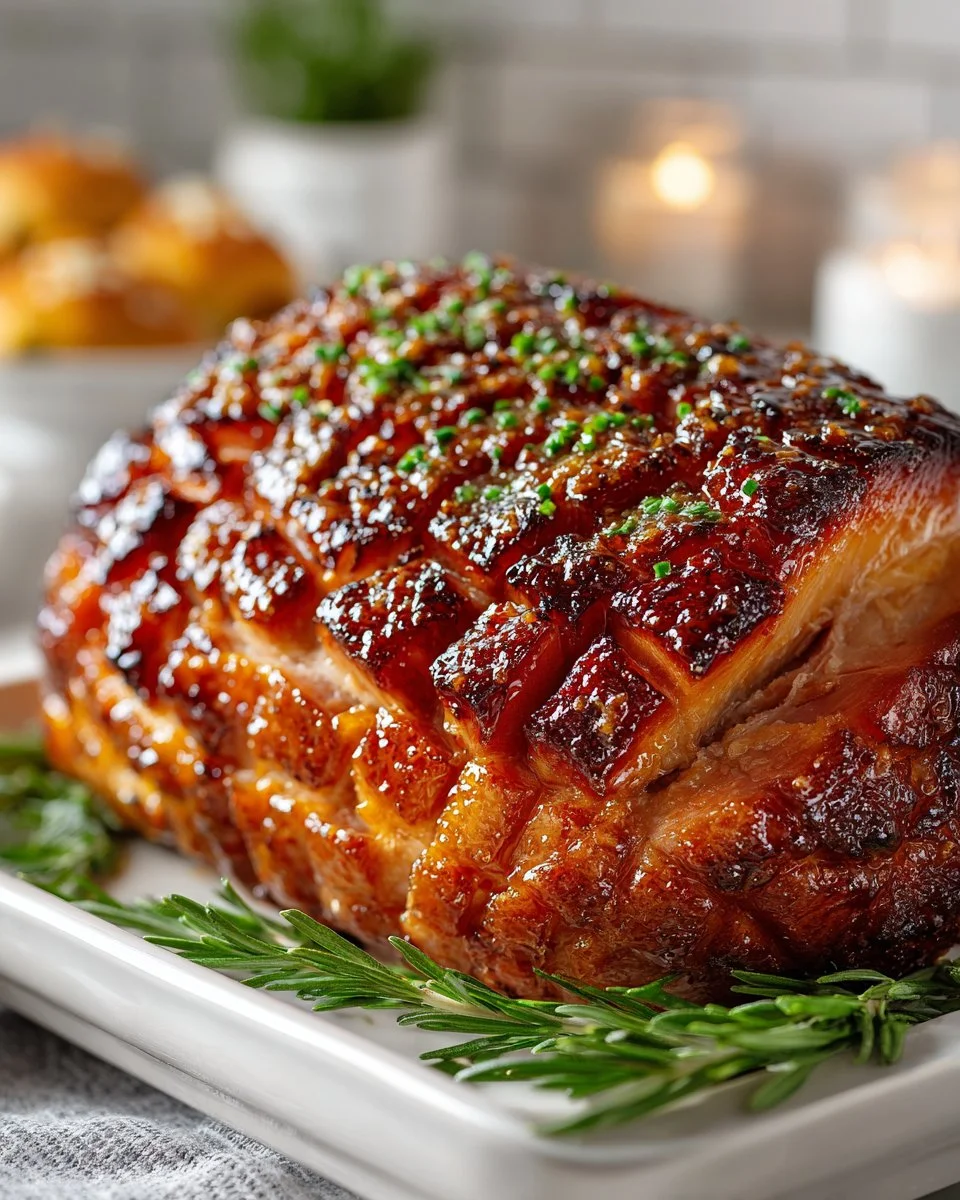 Classic Brown Sugar Mustard Glazed Ham