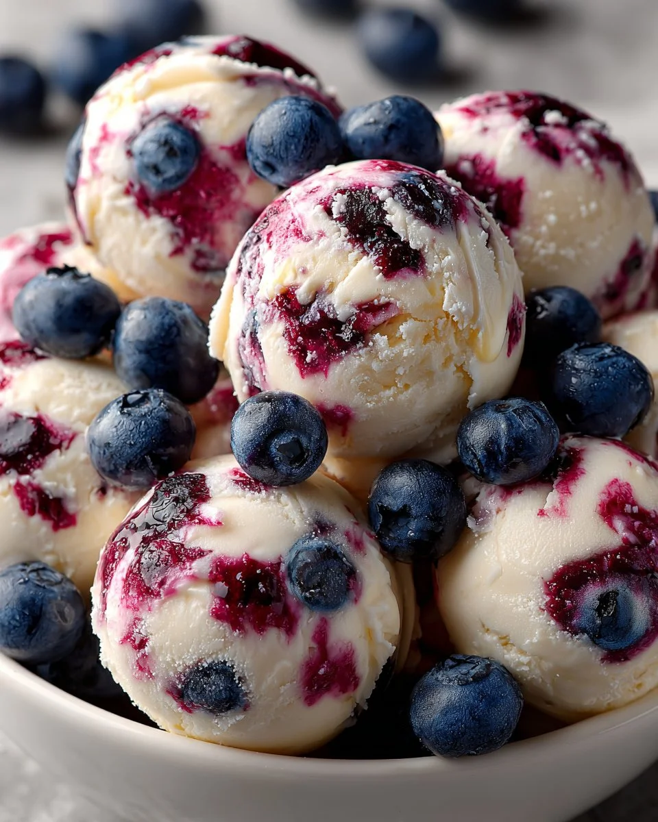 Frozen Greek Yogurt Blueberry Bites