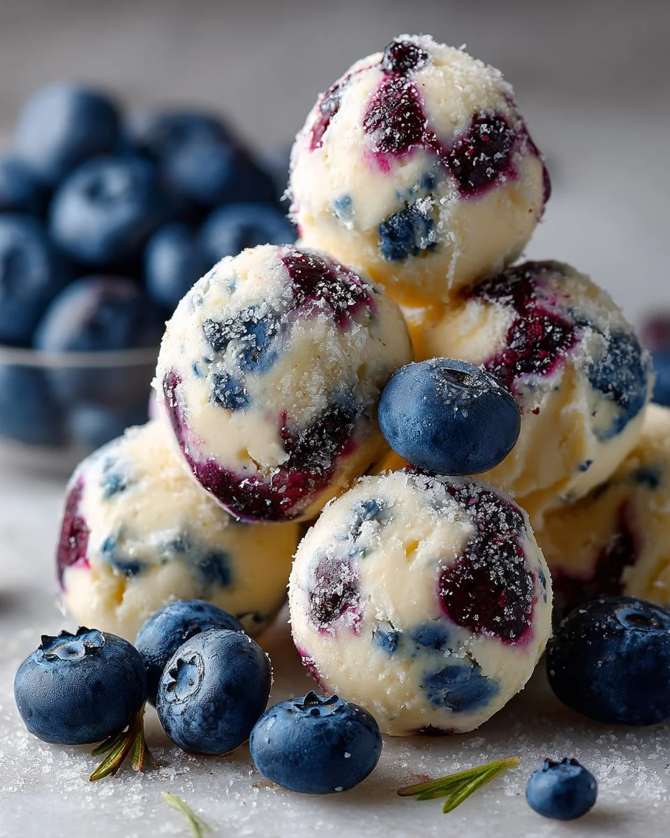 Frozen Greek Yogurt Blueberry Bites