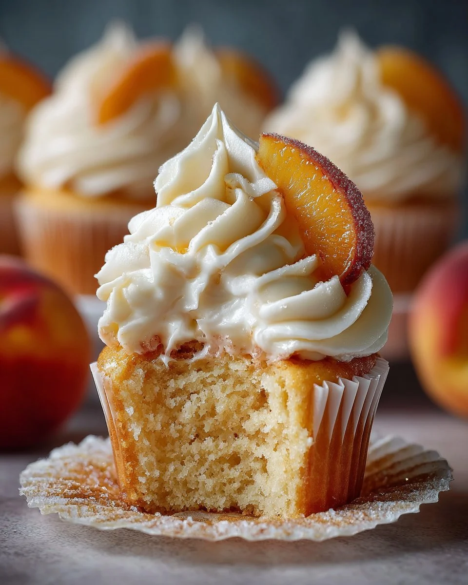 Peach Bellini Cupcakes