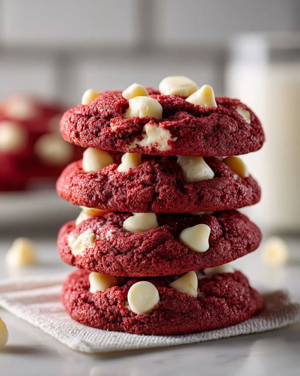 Red Velvet White Chocolate Cookies