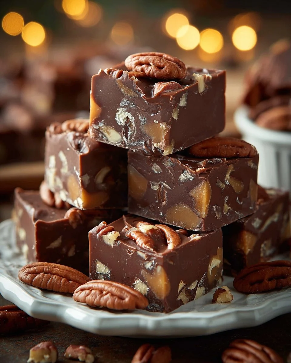Triple Chocolate Turtle Fudge