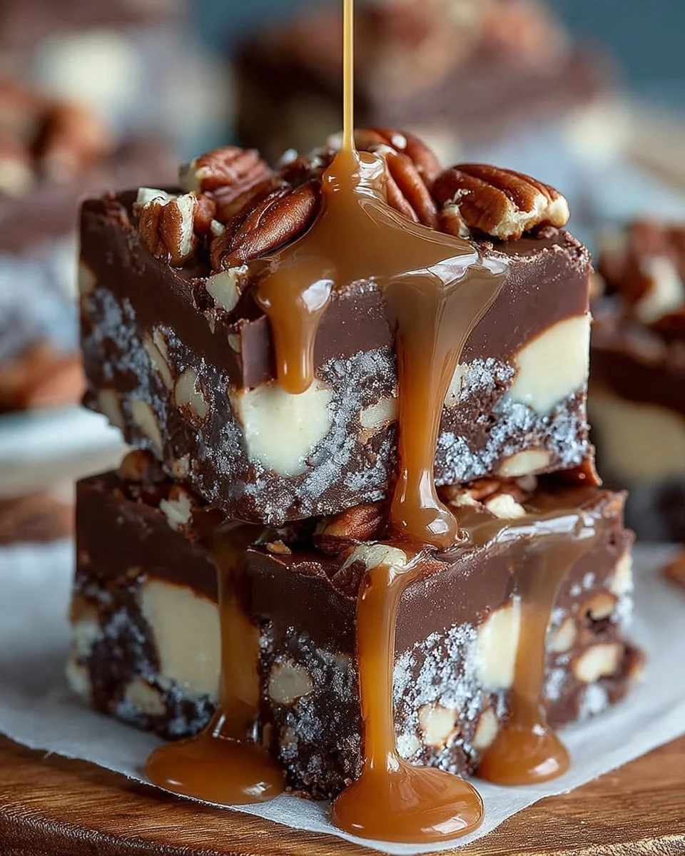 Triple Chocolate Turtle Fudge