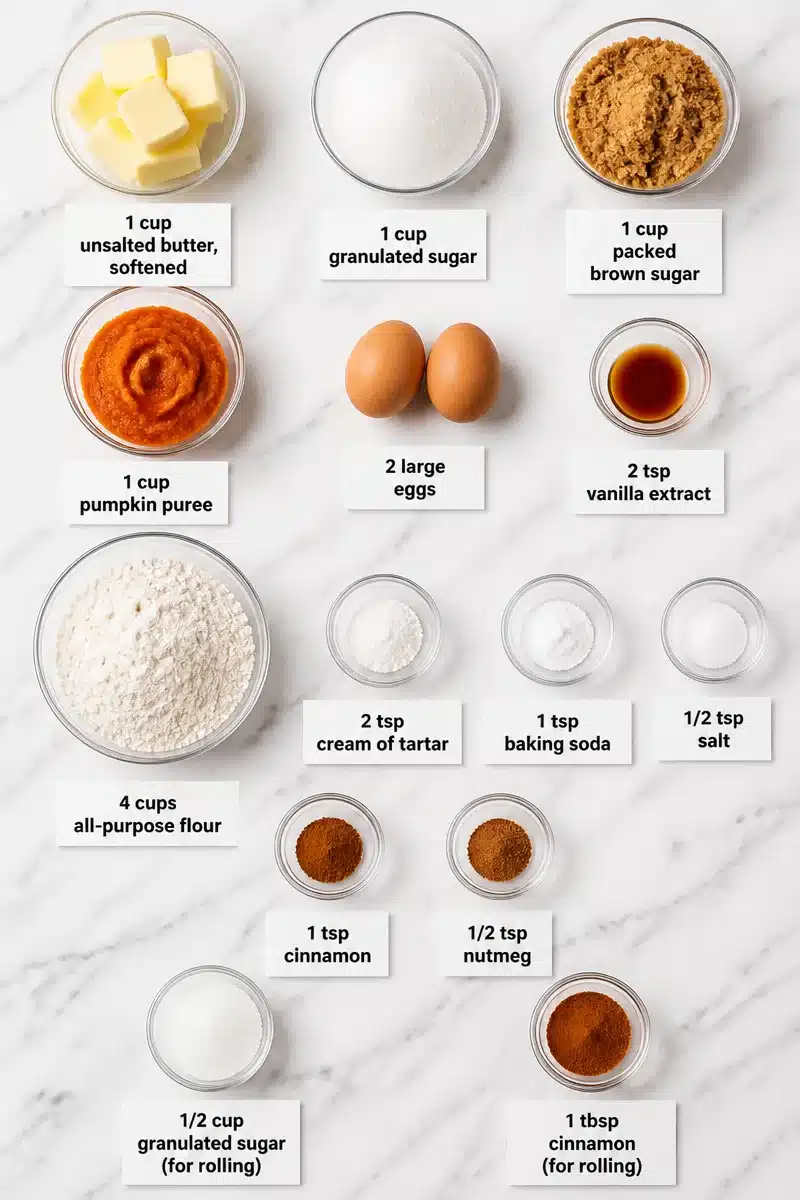 Soft Baked Pumpkin Snickerdoodle Cookie Recipes