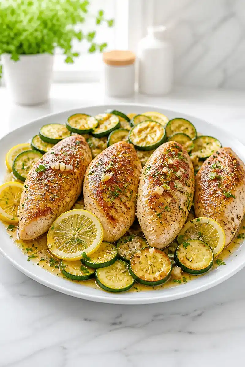 Lemon Garlic Butter Chicken And Zucchini Recipes