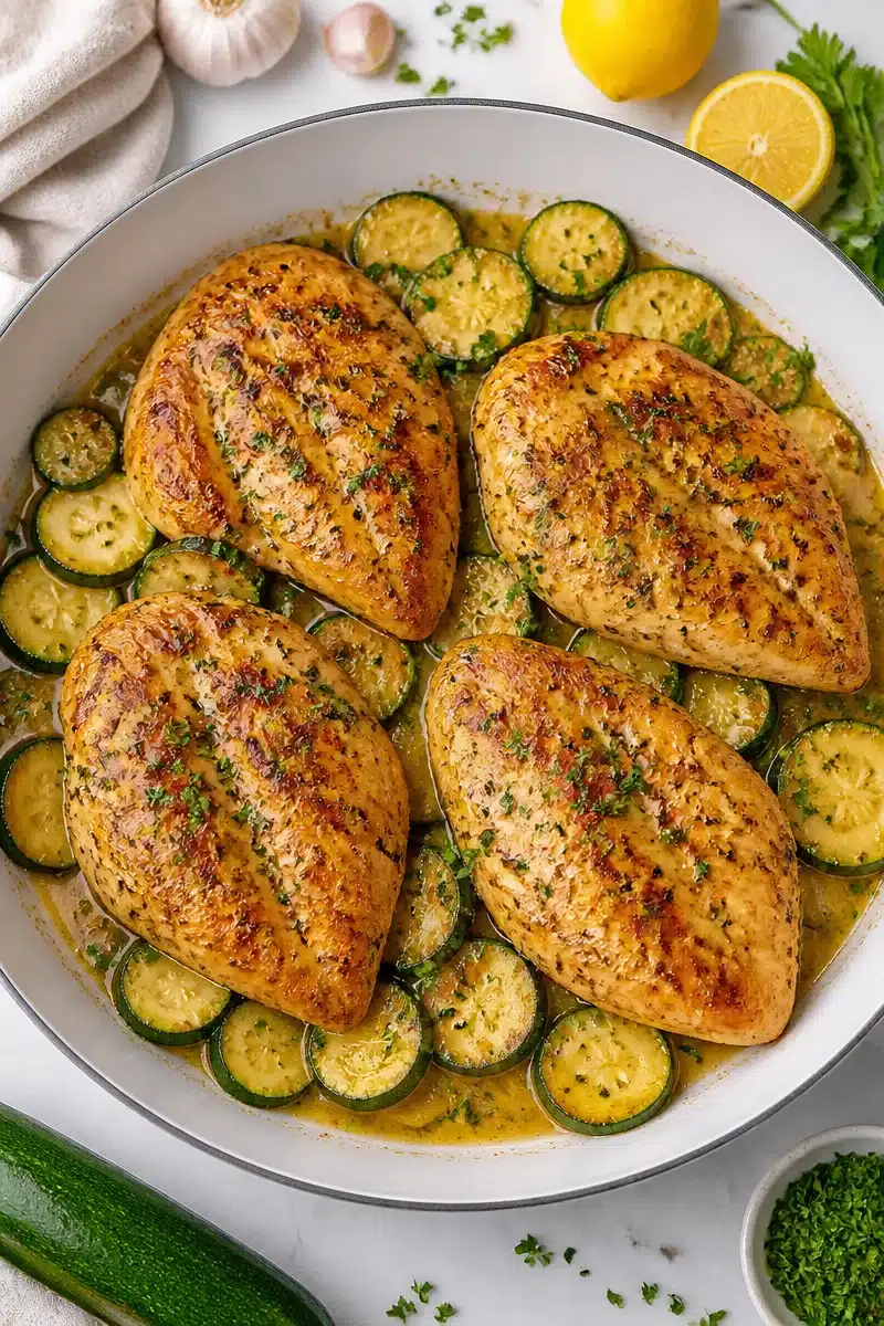 Lemon Garlic Butter Chicken And Zucchini Recipes