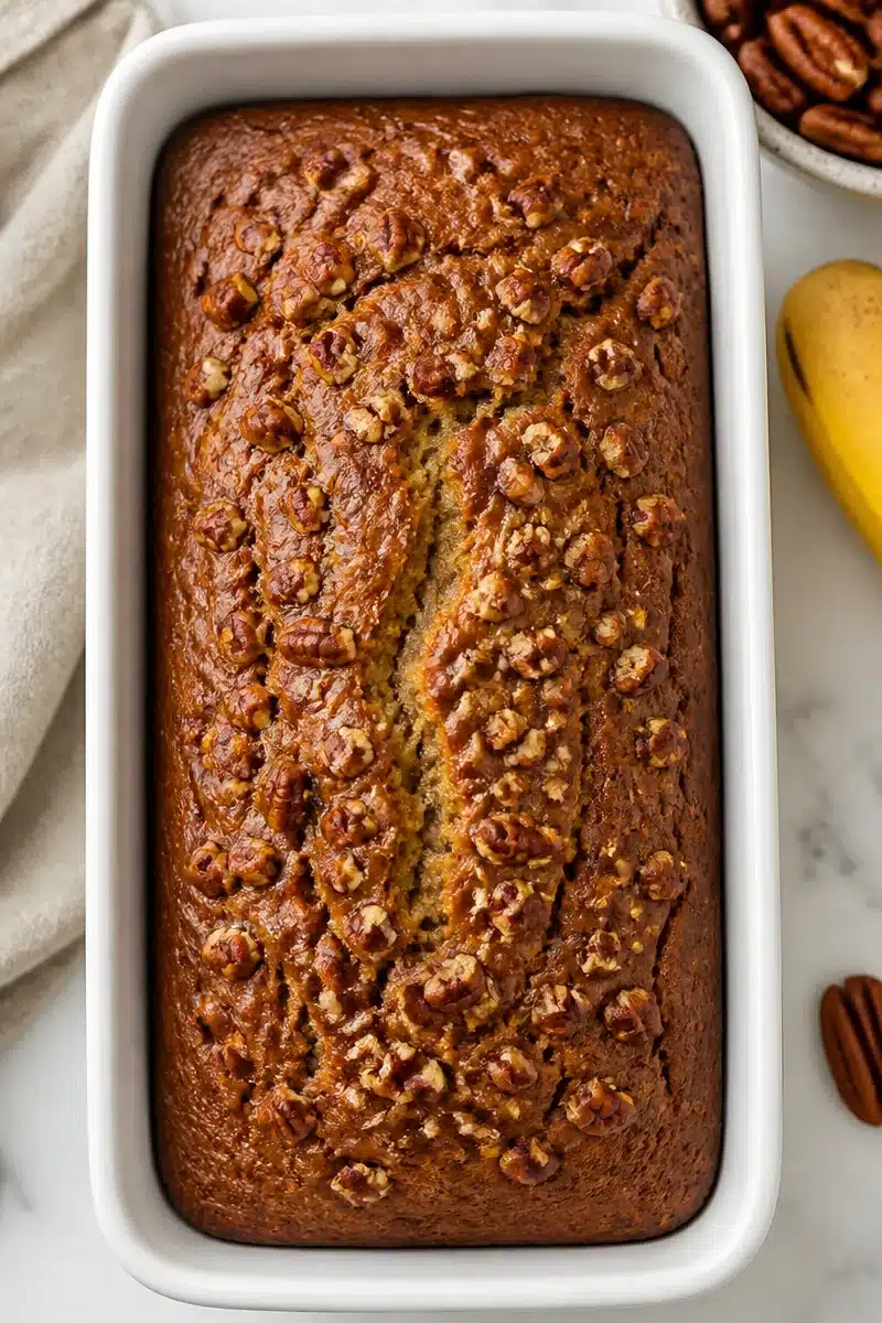 Moist Maple Pecan Banana Bread Recipe