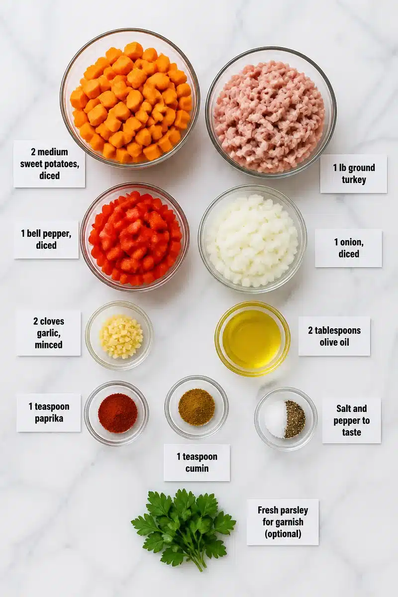 One Pan Sweet Potato And Ground Turkey Recipes